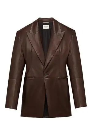 SAINT LAURENT Saint Laurent Brown Jackets - Leather Jackets Men
