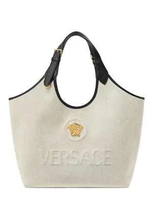 Versace Neutrals Tote Bags - Cream