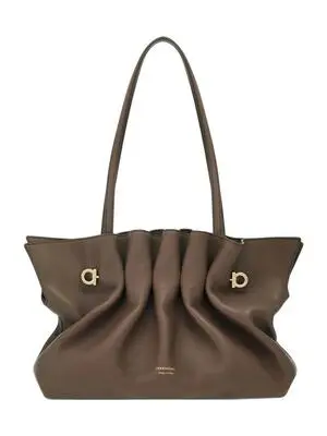 FERRAGAMO Grey Shoulder Bags - Gray