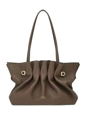 FERRAGAMO Grey Shoulder Bags - Gray