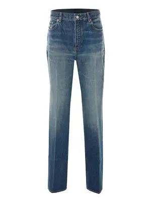 Alaïa Denim Bootcut Jeans - Blue