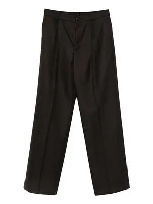 Dries Van Noten Dries Van Noten Brown Trousers - Wide-Leg Trousers Men Black