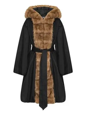 ROTATE BY BIRGER CHRISTENSEN Coats Faux Fur Coats - Black