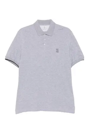 Brunello Cucinelli Grey Polo Shirts - Gray