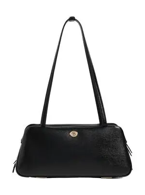 Tory Burch Robinson Leather Shoulder Bag - Black