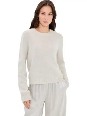 Sablyn Noa Shrunken Crew Cashmere Sweater - Blizzard