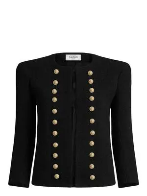 Balmain Jackets Tweed Jackets - Black