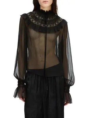 ANN DEMEULEMEESTER Tops Blouses - Black