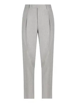 Zegna Zegna Grey Trousers - Tapered Trousers Men Gray