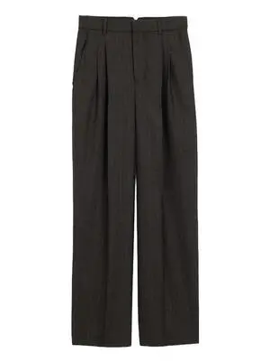 AMI Paris Grey Trousers Tailored Trousers - Gray