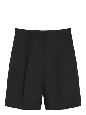 Max Mara Flared Bermuda Shorts - Black