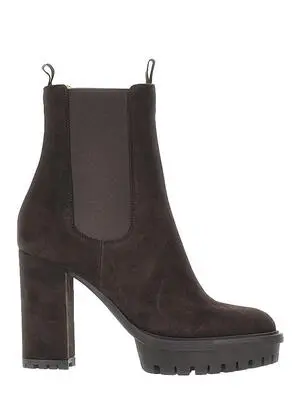 GIANVITO ROSSI Barry' Suede Leather Booties - Brown