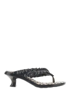 GANNI X Melissa Rubber Thong Heel - Black