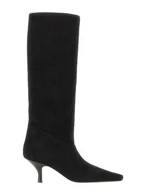 Paris Texas Paris Texas Women 'Rose' Suede Leather Boots Black