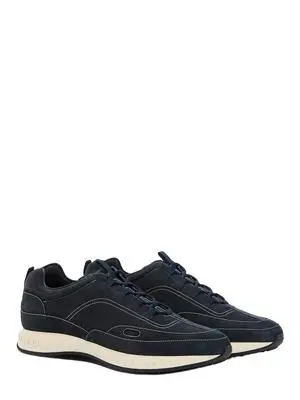 John Lobb Leather Slip-on Sneakers - Blue