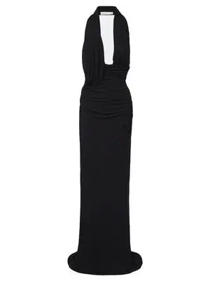 Christopher Esber Draped Halterneck Jersey Gown - Black