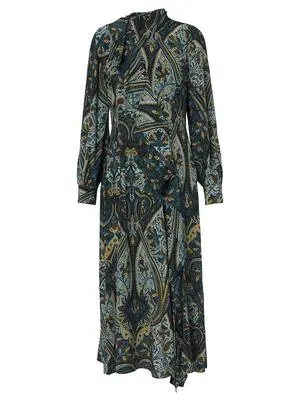 Ulla Johnson Sabrina Silk Crêpe De Chine Midi Dress - Multicoloured