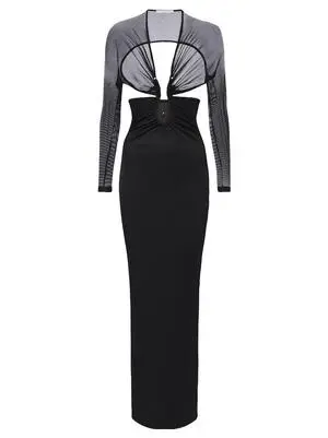 Christopher Esber Orbit Cutout Embellished Maxi Dress - Black
