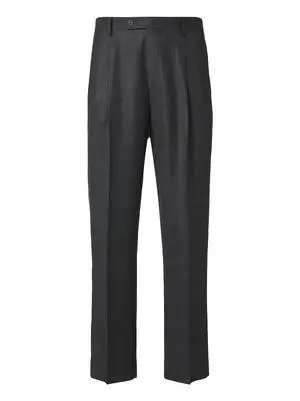Auralee Wool Straight Pants - Grey
