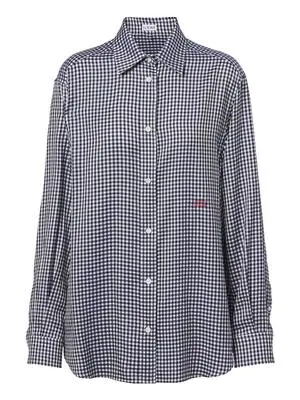 LOEWE Double L Gingham Silk Twill Shirt