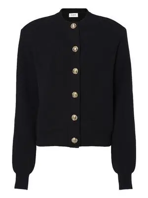 Balmain Cashmere And Wool Cardigan - Black