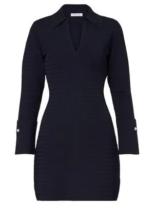 Veronica Beard Celena Knitted Polo Dress - Blue
