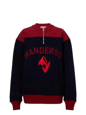JW Anderson Embroide Wool-blend Sweatshirt - Red