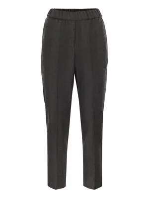 Peserico Stretch Virgin Wool Trousers - Multicolor
