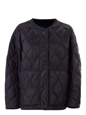 FAY Technical Fabric Jacket With Onion Quilting - Blue