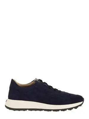 TOD'S Goatskin Suede Sneakers - Blue