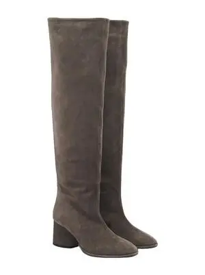 AeydĒ Almut Suede Knee-high Boots - Grey