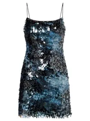 Staud Sur Sequined Minidress - Blue