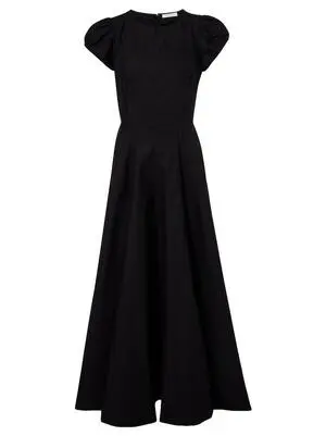 DÔEN Rivelle Cotton Poplin Midi Dress - Black
