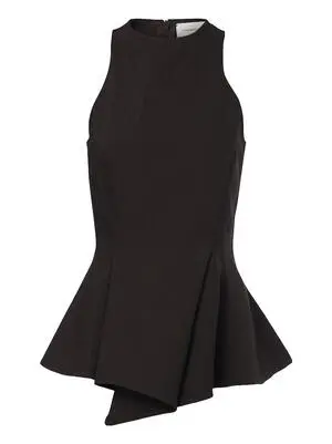 Magda Butrym Peplum Wool Top - Brown