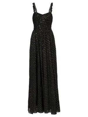 Ulla Johnson Anastasia Silk-blend Chiffon Bustier Gown - Black