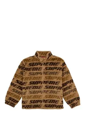 Supreme Repeat Jacquard Fleece Jacket - Tan