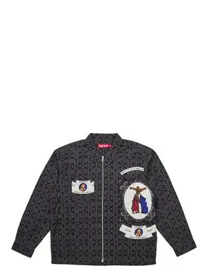 Supreme Devotion Flannel Zip Up Shirt - Black