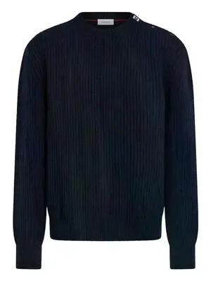 FERRAGAMO Hug Buckle Detail Sweater - Blue