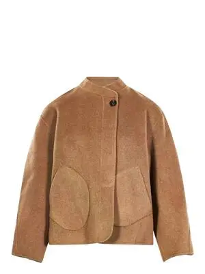 Soeur Windsor High-neck Coat Brown