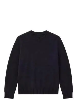 Officine Générale My Crew Ribbed-trim Sweater - Blue