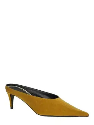 Magda Butrym Pointed-toe Suede Mules Yellow