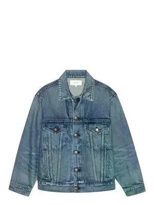 The Great. Atlantic Oversized Denim Jacket - Blue