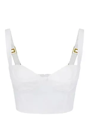 Elisabetta Franchi Technical Fabric Top - White