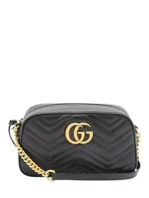 Gucci Gg Marmont Matelassé Shoulder Bag - Black