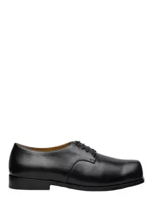 SINE & COSINE Hannes Square-toe Derby Shoes - Black