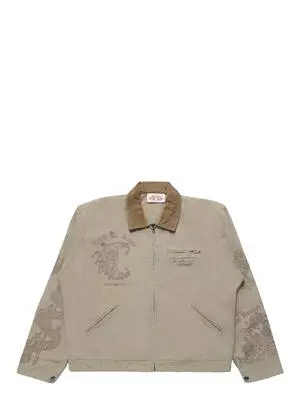 SAMUEL ZELIG Ballroom Corduroy-collar Jacket - Neutrals