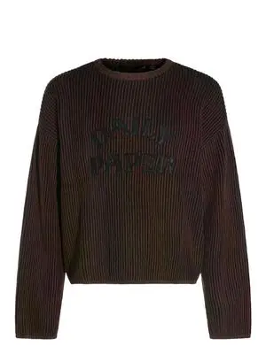 DAILY PAPER Mole Dias Logo-patch Ribbed-knit Sweater