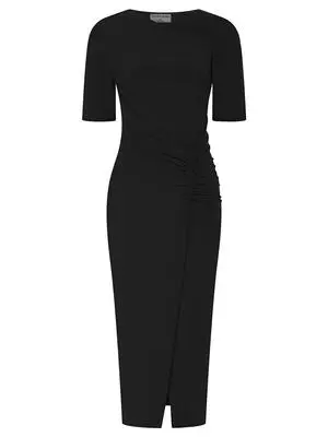CELESTINE & MAE Latica Midi Dress In Navsoul - Black