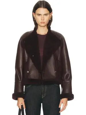 Altuzarra Kenny Coat In Wine - Deep Cherry