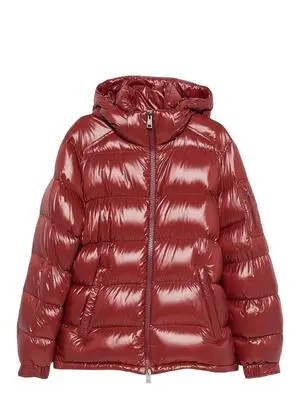 Herno Glossy-effect Down Jacket With Hood - Red